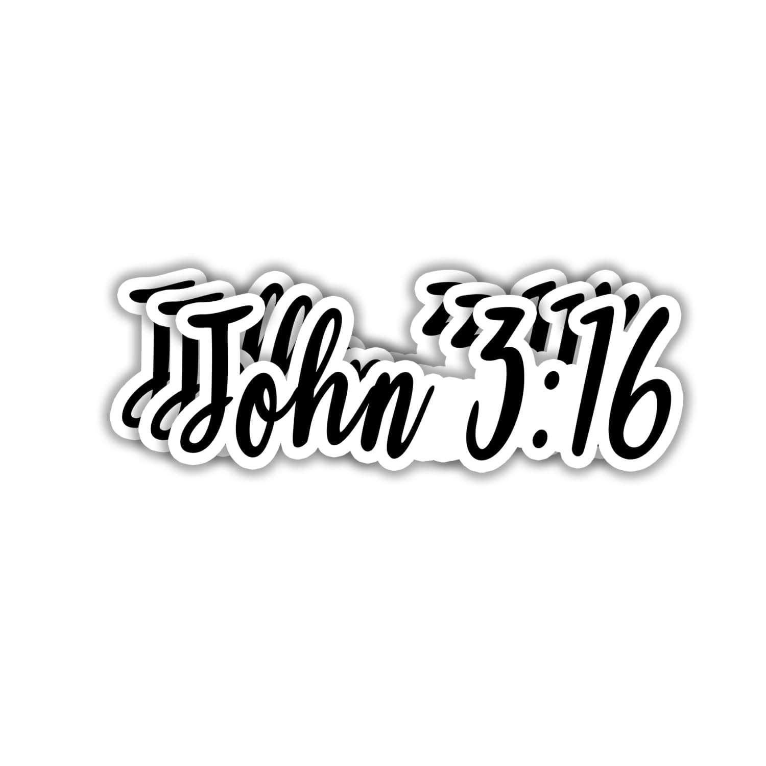 Stickly Christian Sticker Bible Verse John:16 Vinyl Decal Inspirational ...