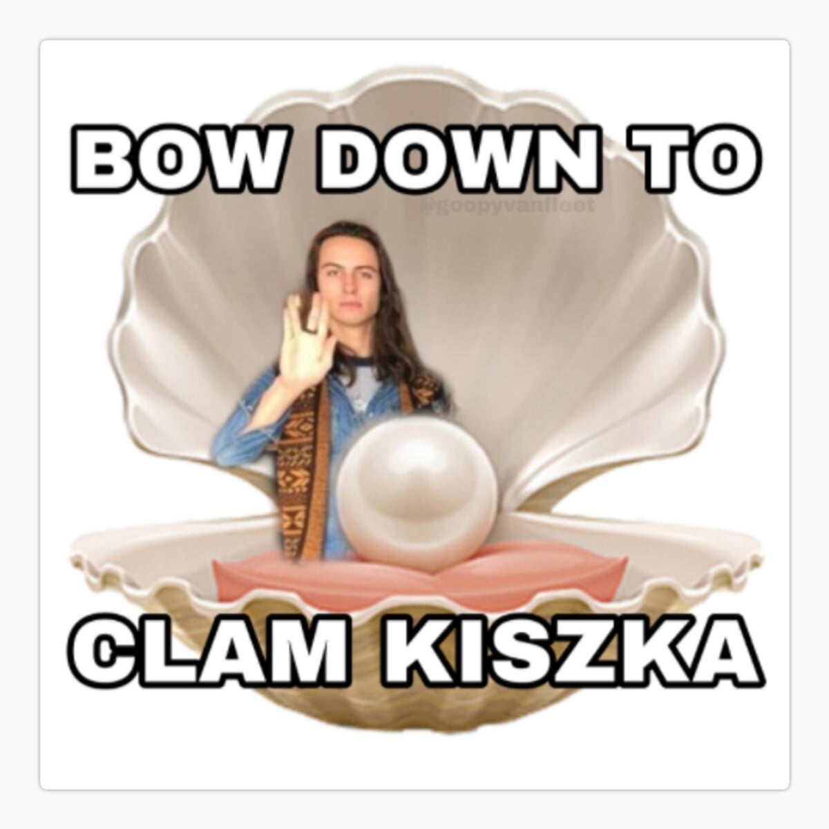 Stickly Clam Kiszka Sticker, Phone Decal Water Bottle Stickers Car ...