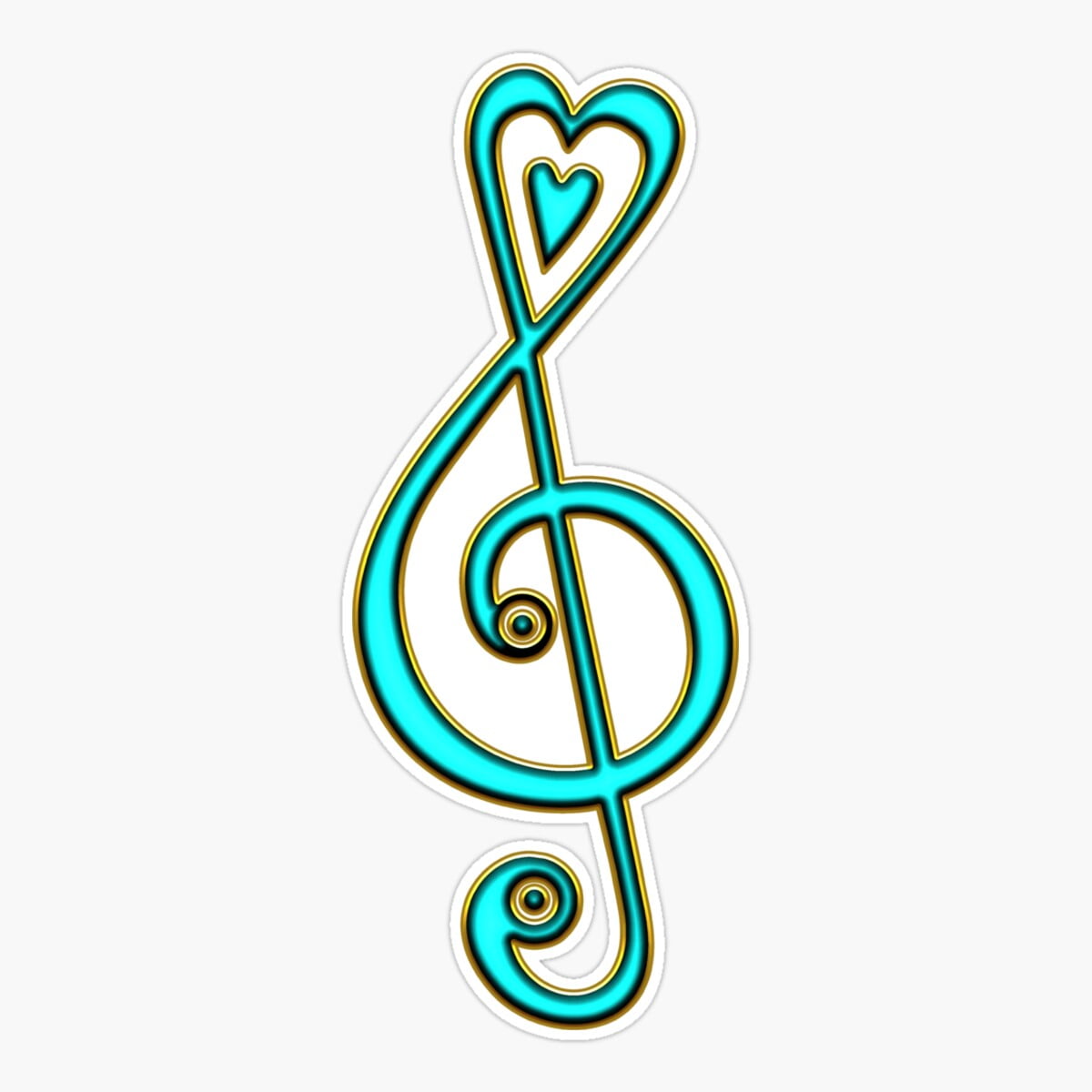Stickly Clef Treble Clef Music Music Notes Heart Musician Festival ...