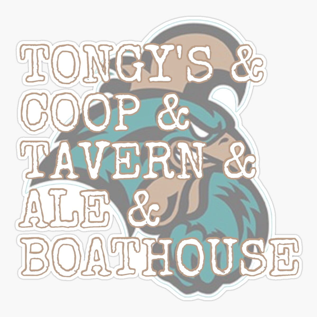 Stickly Coastal Carolina Bars Sticker, Phone Decal Water Bottle ...