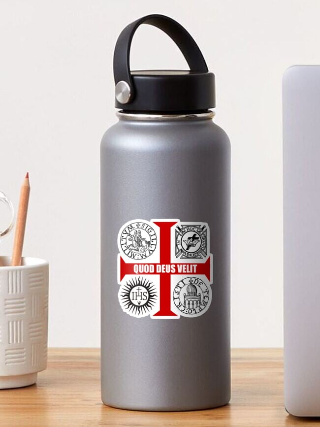 Stickly Coat Oarms; Templar; Sticker, Phone Decal Water Bottle Stickers ...
