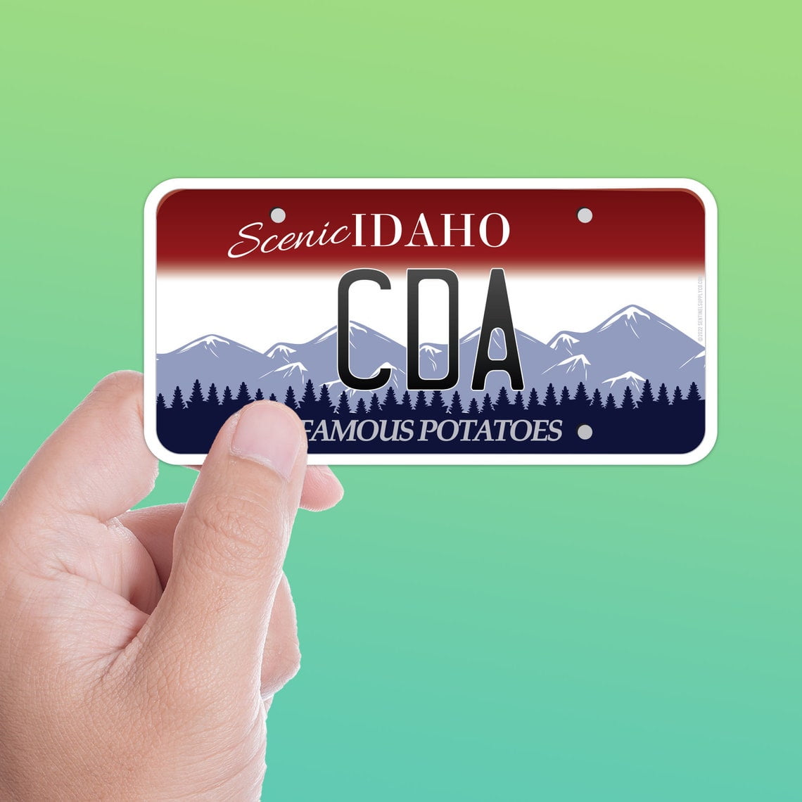 Stickly Coeur D'Alene Idaho License Plate Er - Cda Bumper Er For Car ...