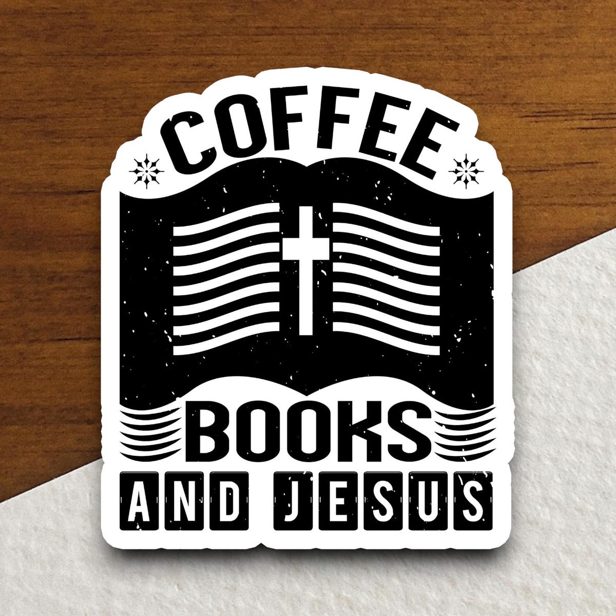 Stickly Coffee Books And Sticker, Religious Sticker, Faith Sticker ...