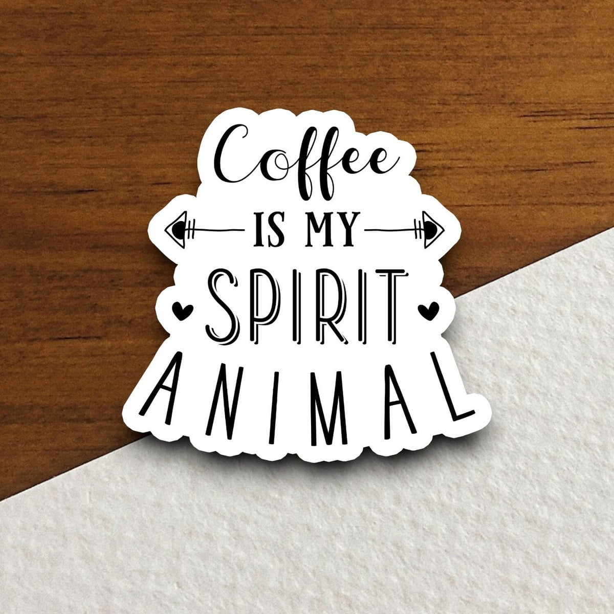 Stickly Coffee Is My Spirit Animal Sticker, Funny Stickers, Coffee ...