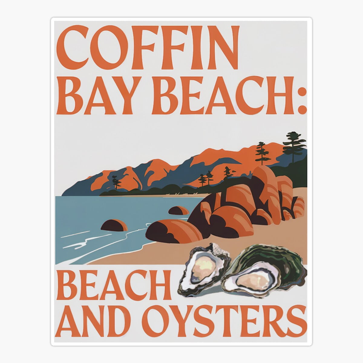 Stickly Coffin Bay Beach – Kangaroo Island Sticker, Phone Decal Water ...