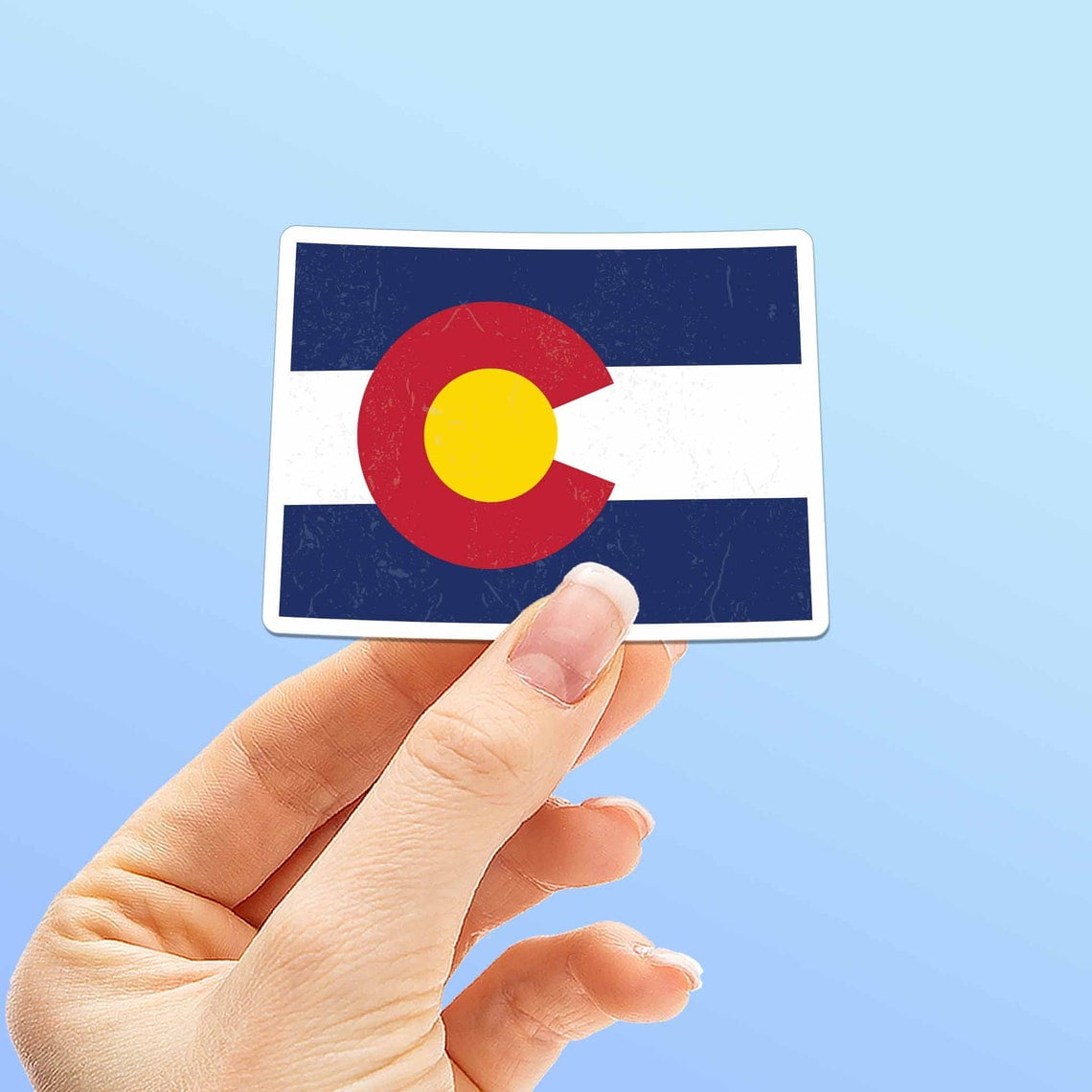 Stickly Colorado Flag Bumper Er, Cute Blue & Yellow State Decals For ...