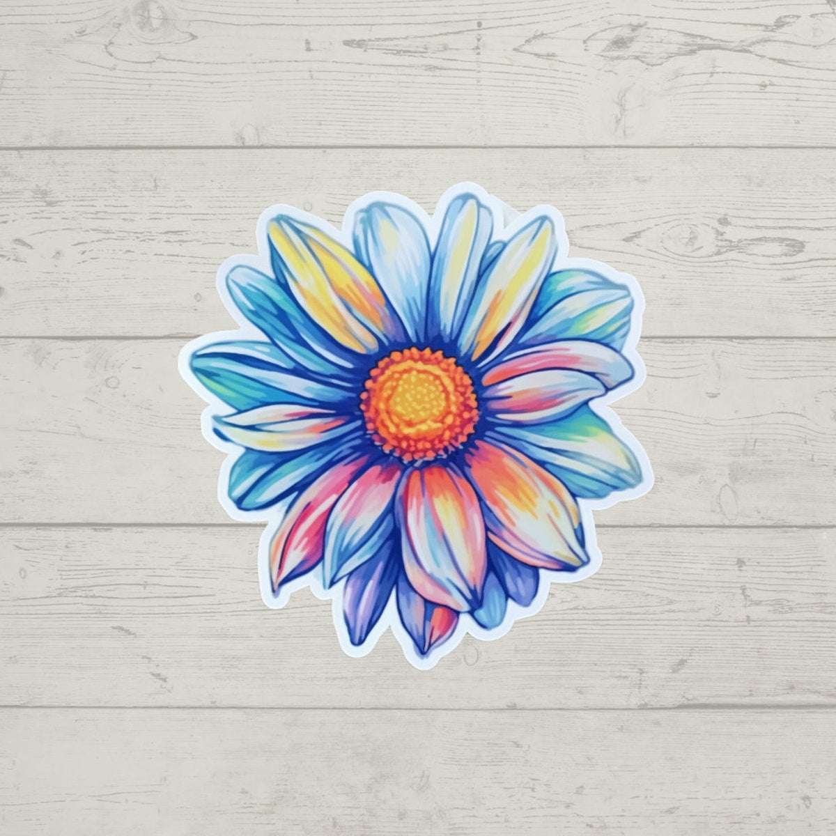 Stickly Colorful Daisy Flower Sticker Laptop Sticker Macbook Sticker ...