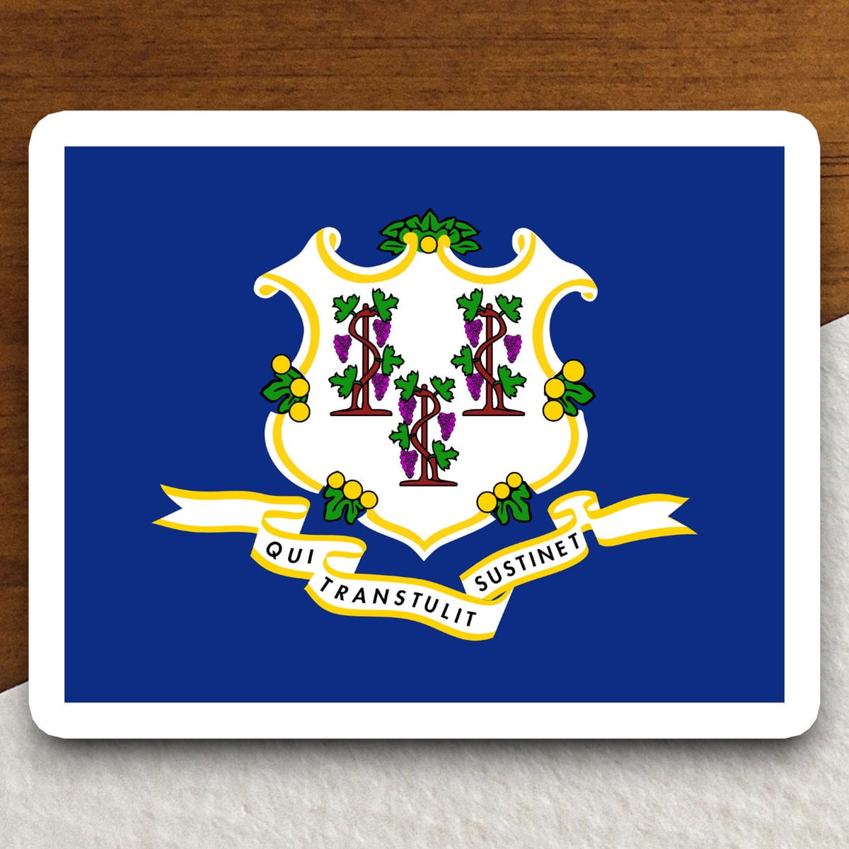 Stickly Connecticut State Sticker, Connecticut Flag Sticker, Pennant ...