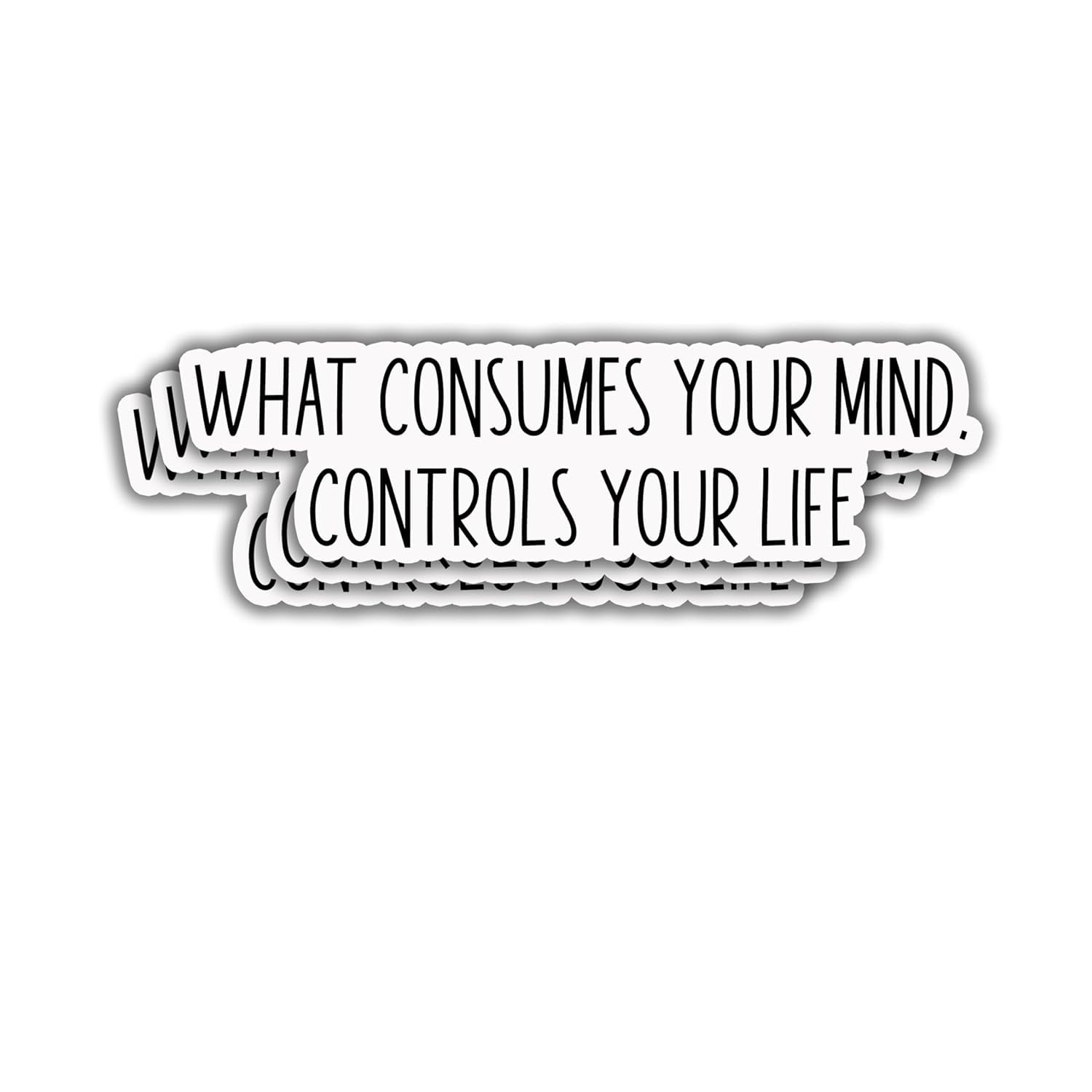 Stickly What Consumes Your Mind Controls Your Life Sticker Funny ...