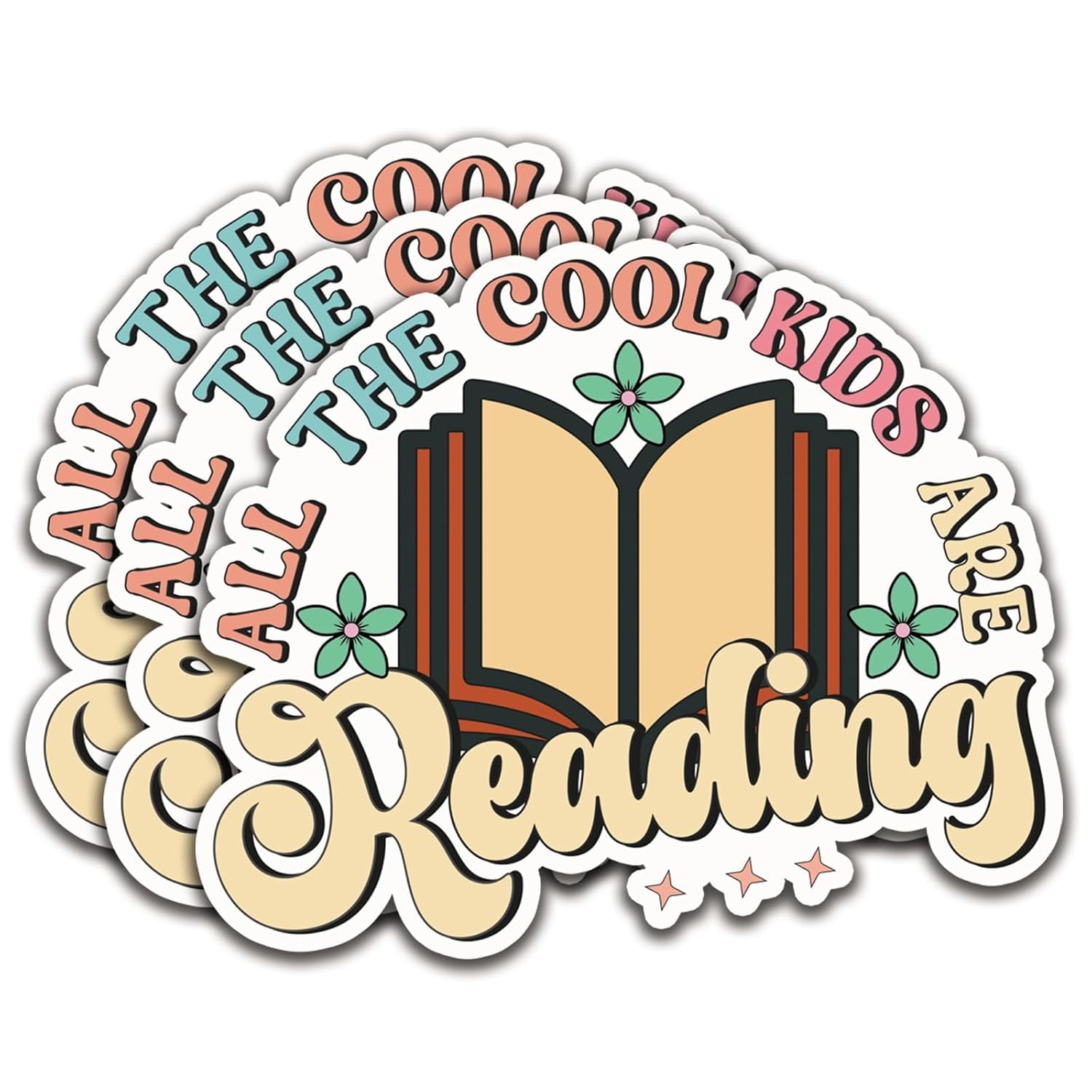 Stickly All The Cool Kids are Reading Stickers Read Books Sticker ...