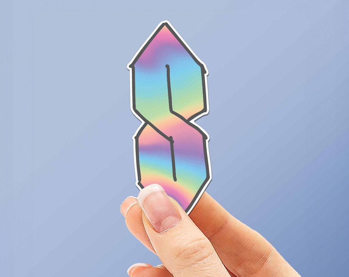 Stickly Cool S Er For Hydroflask - Mini Tie-Dye Pointy Doodle Decal For ...