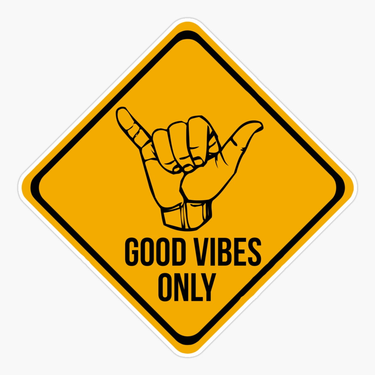 Stickly Cool Shaka Sticker, Phone Decal Water Bottle Stickers Car ...