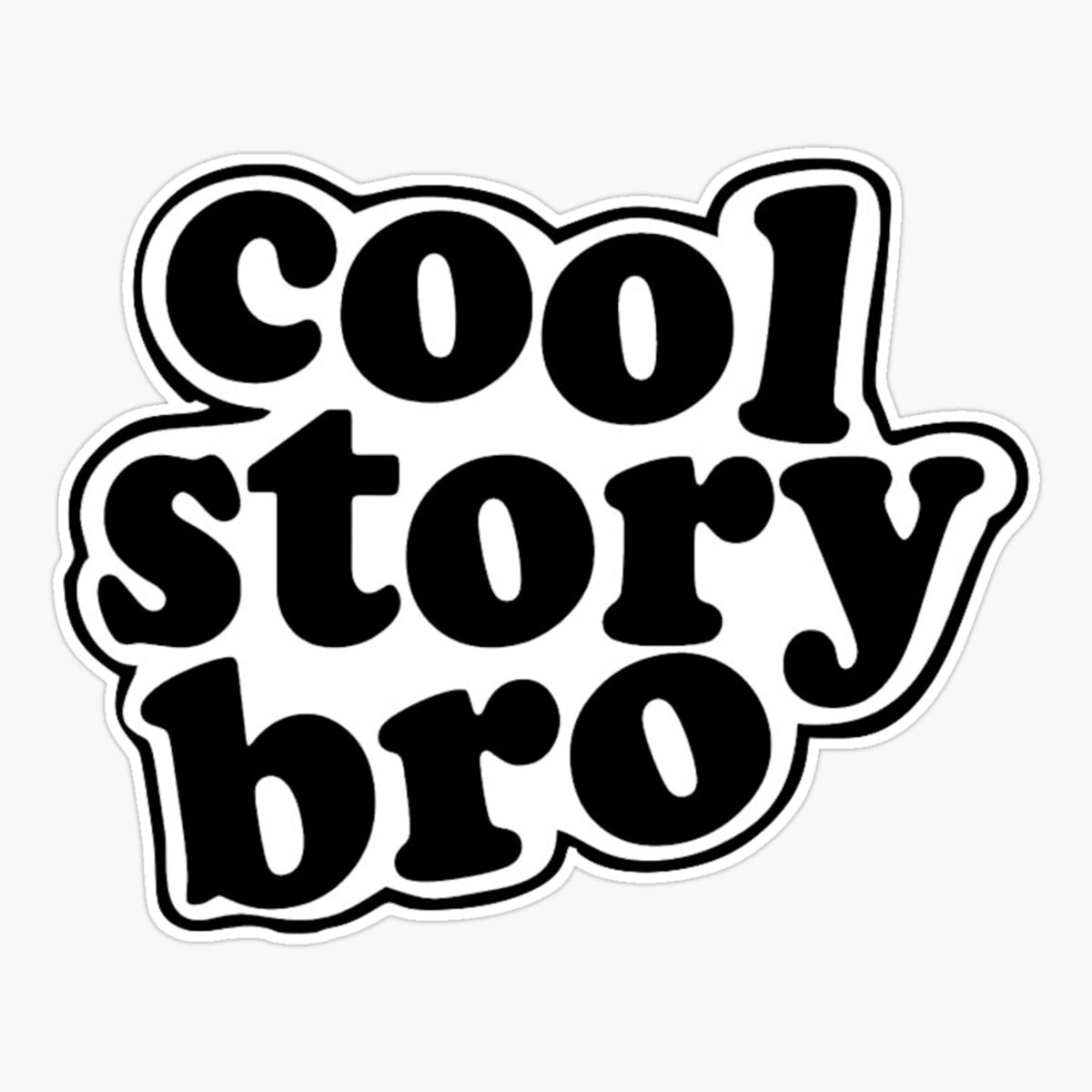 Stickly Cool Story Bro Sticker, Phone Decal Water Bottle Stickers Car ...