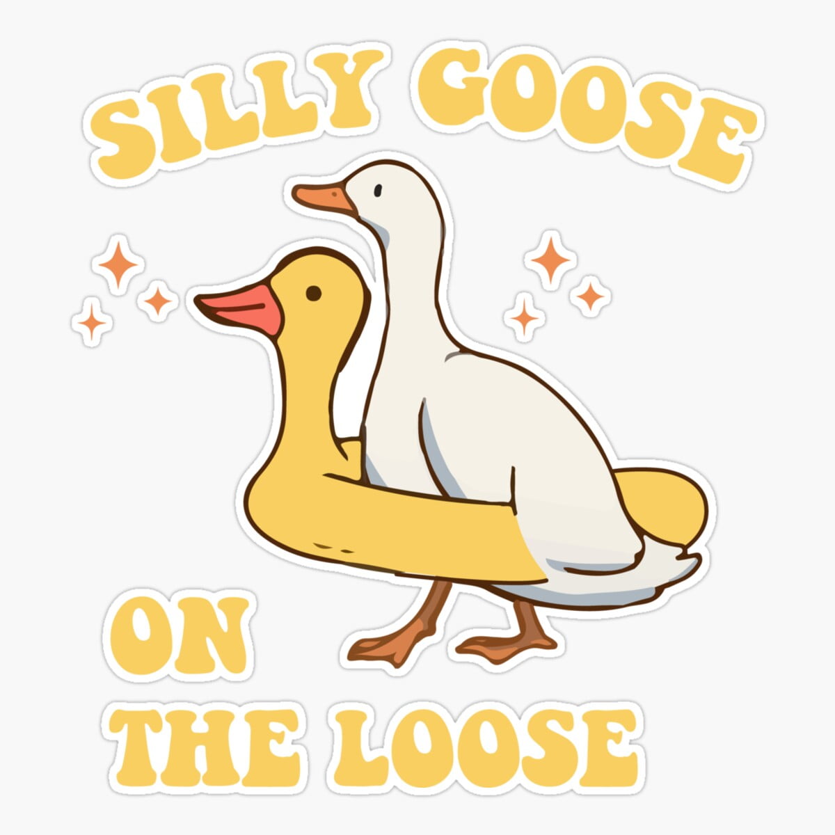 Stickly Copy Of Silly Goose On The Loose Sticker, Phone Decal Water ...