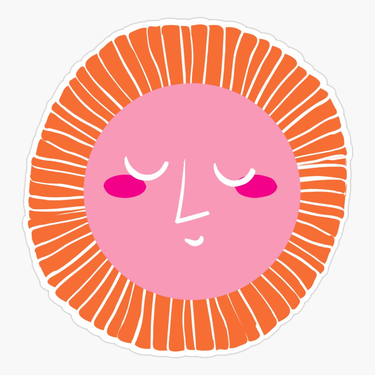 Stickly Coral Sunshine Sticker, Phone Decal Water Bottle Stickers Car ...