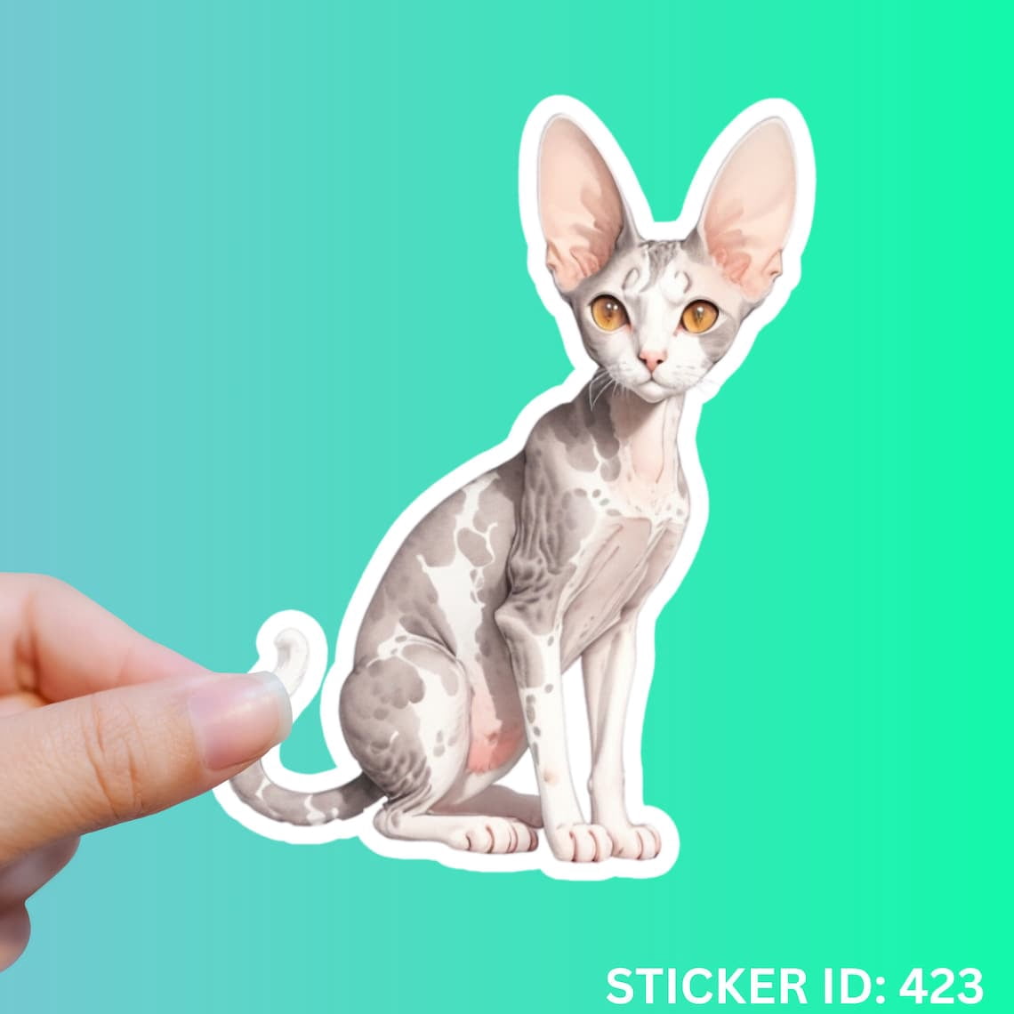 Stickly Cornish Rex Cat er Grey Cat Silly Cat er Laptop er Water Bottle ...