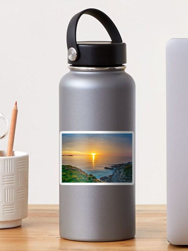 Stickly Cornish Sunset Sticker, Phone Decal Water Bottle Stickers Car ...