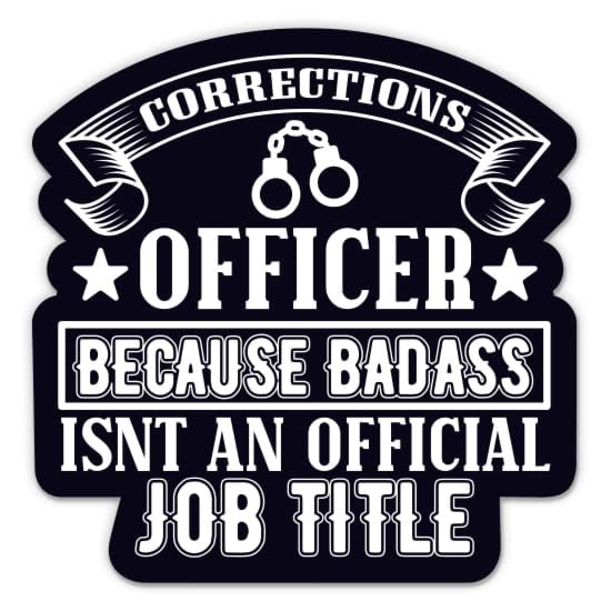 Stickly Corrections Officer Sticker Laptop Sticker Vinyl for Car, Phone ...