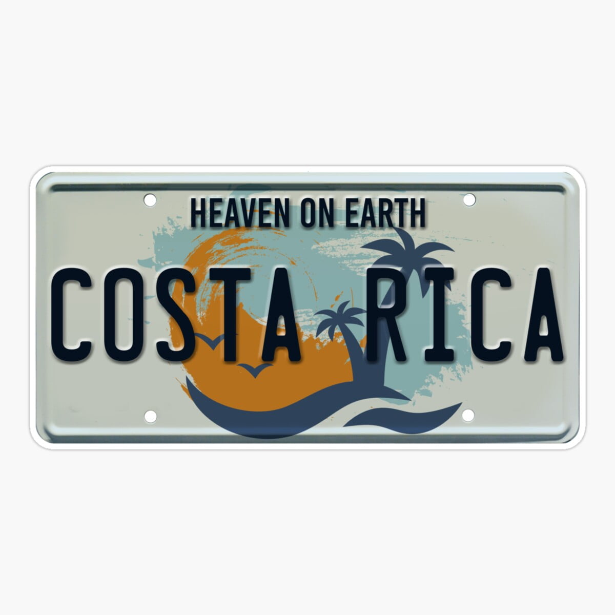 Stickly Costa Rica Summer Vacation Sticker, Phone Decal Water Bottle ...