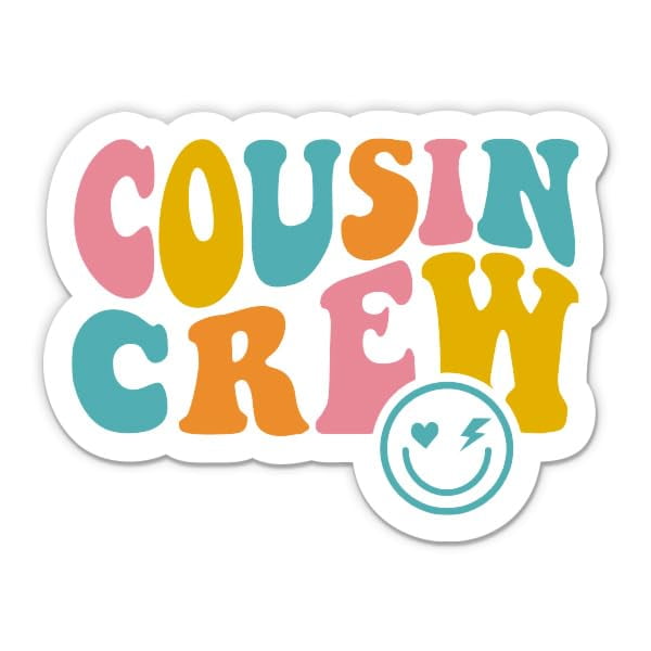 Stickly Cousin Crew Sticker Laptop Sticker Vinyl for Car, Phone, Water ...
