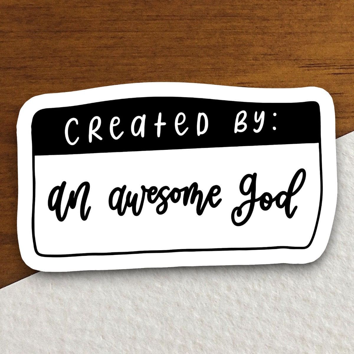 Stickly Created By And Awesome God Sticker, Created Sticker, Awesome ...