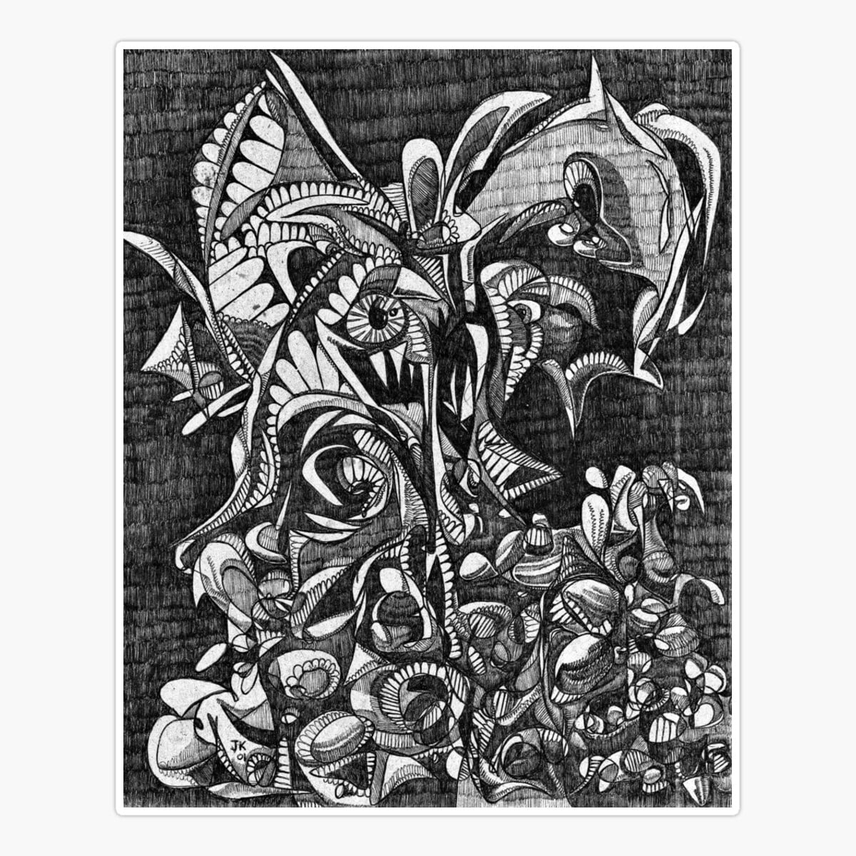 Stickly Creature From The Deep Sticker, Phone Decal Water Bottle ...