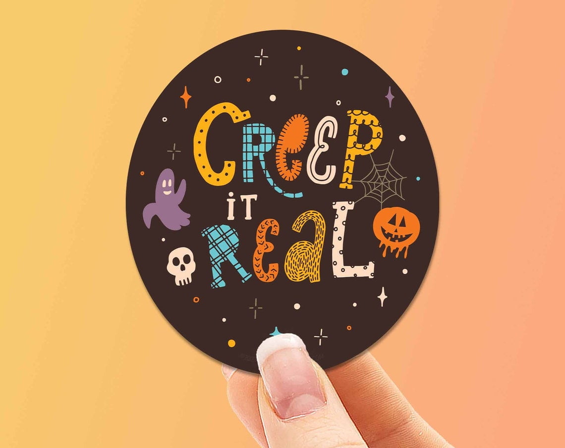 Stickly Creep It Real Er - Cute Fall Gift For Water Bottle, Autumn ...