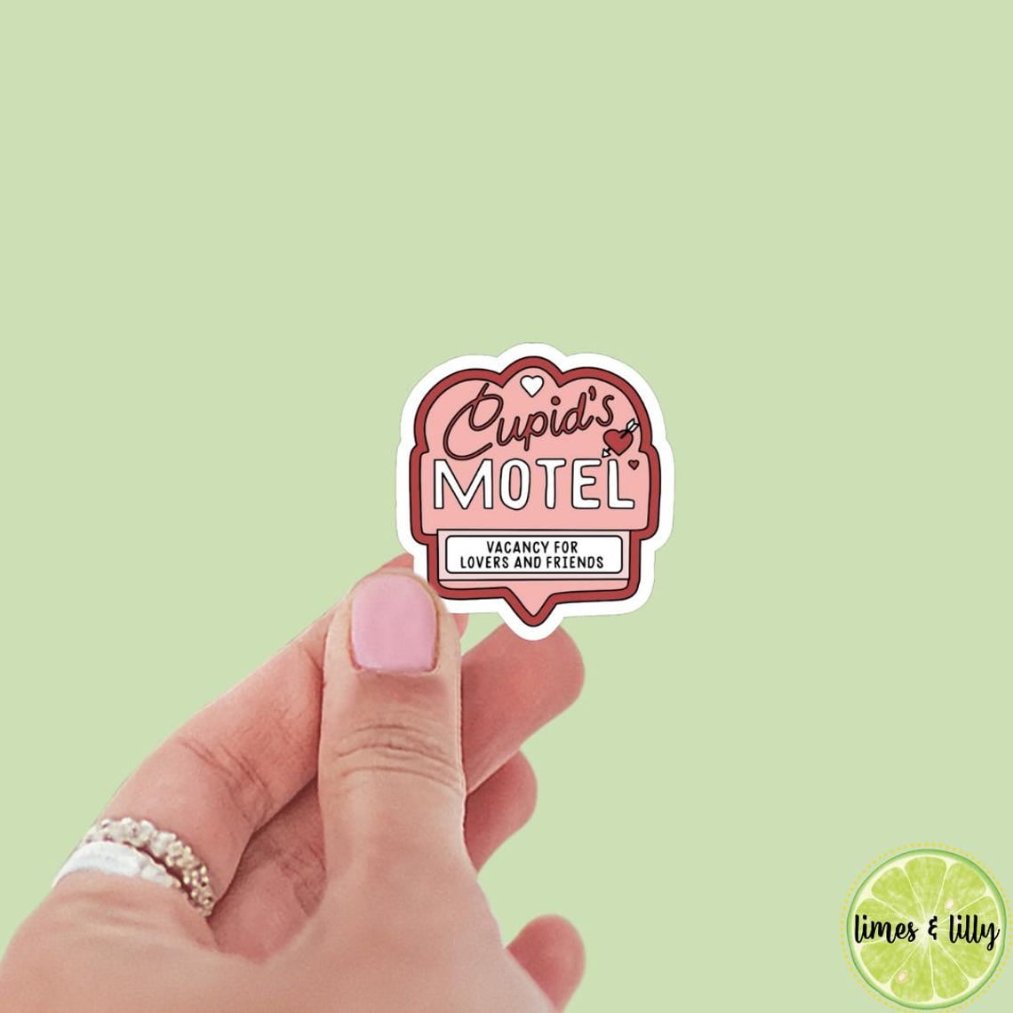 Stickly Cupid’S Motel Sign Vacancy For Lovers Er | Valentine’S Day Er ...