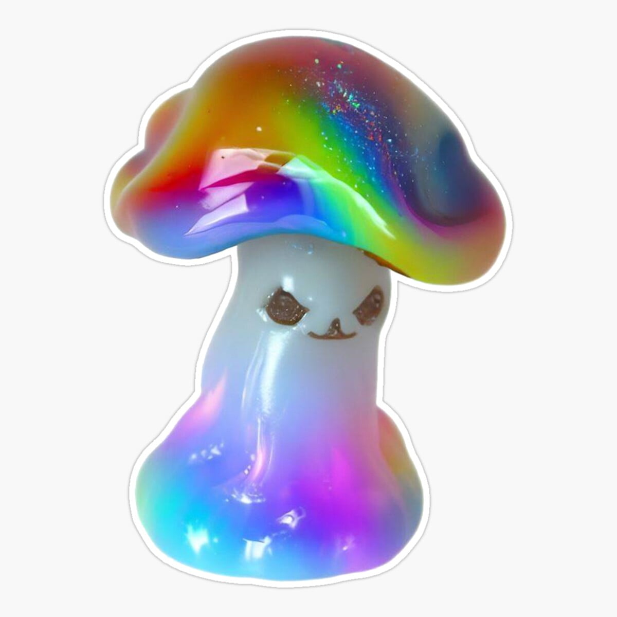 Stickly Cursed Resin Mushroom Sculpture Sticker Sticker, Phone Decal ...