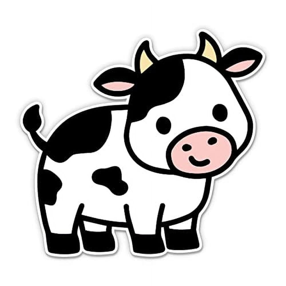 Stickly Cute Cow Farm Country Sticker Laptop Sticker Vinyl for Car ...