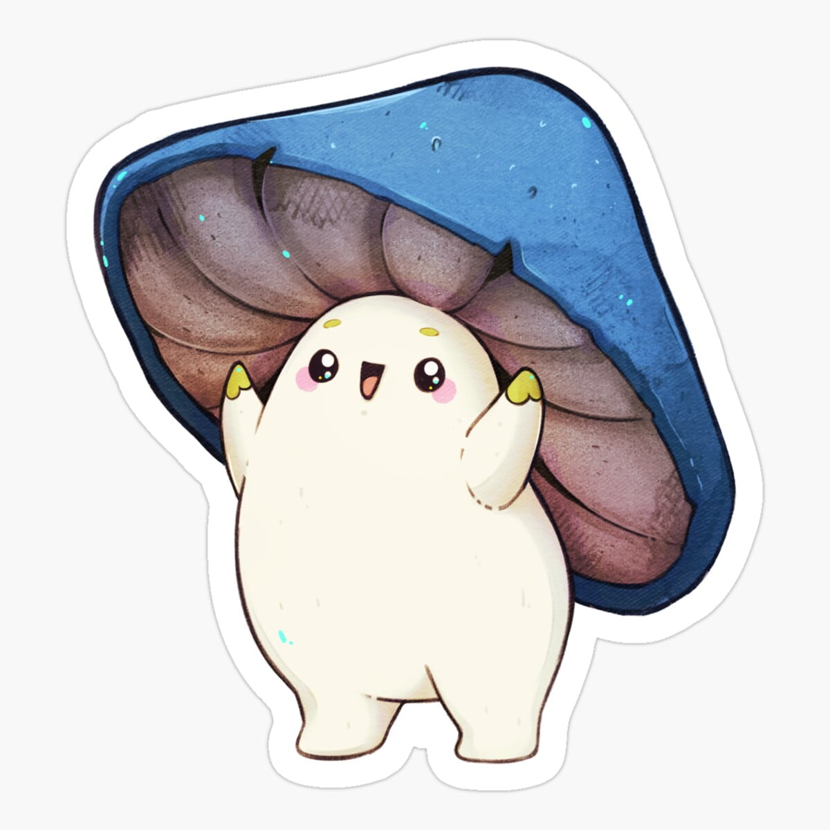 Stickly Cute "Fun-Guy" Mushroom Fungi Stickers Sticker, Phone Decal ...