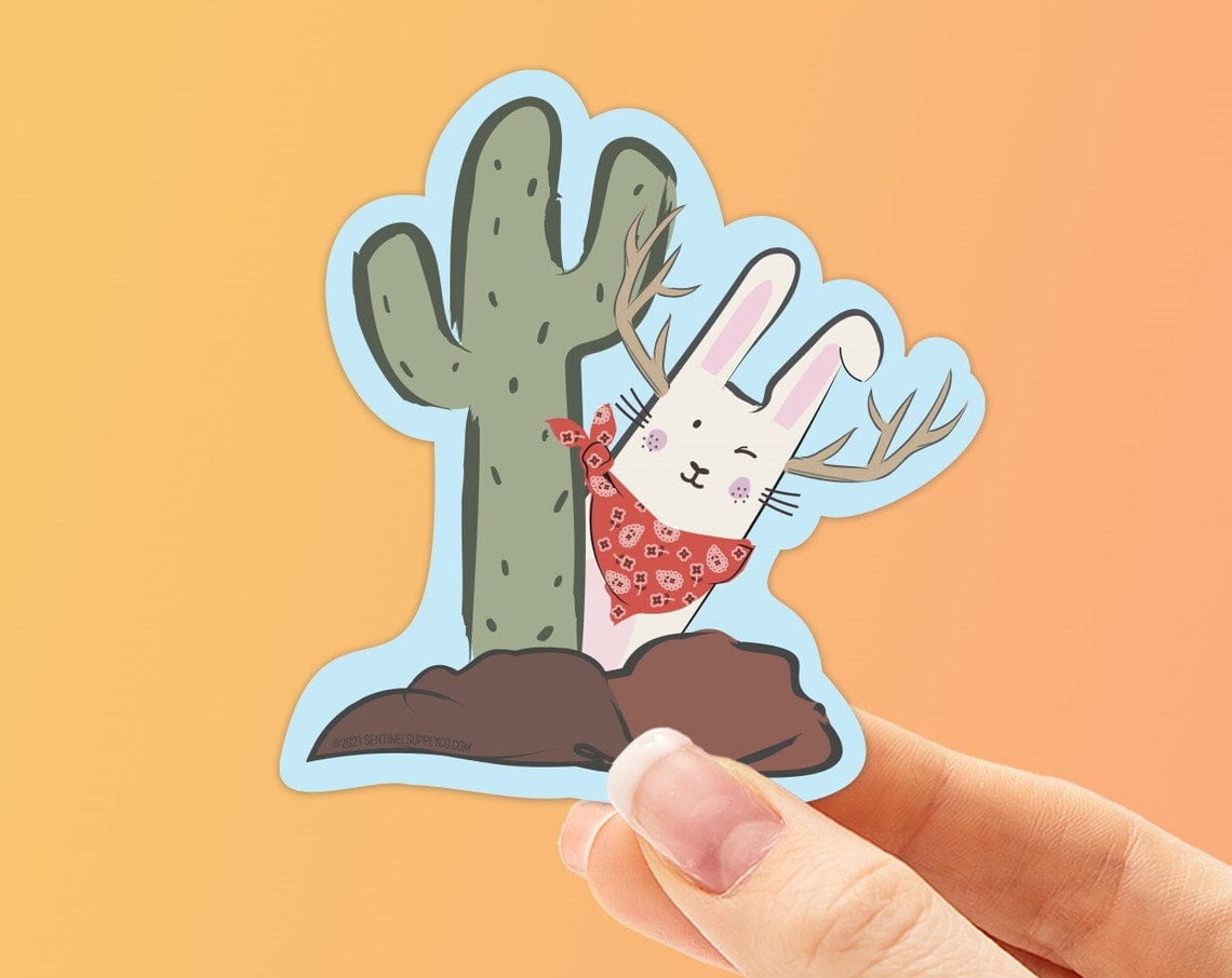 Stickly Cute Jackalope Er For Hydroflask, Funny Cryptid Decals, Cute ...