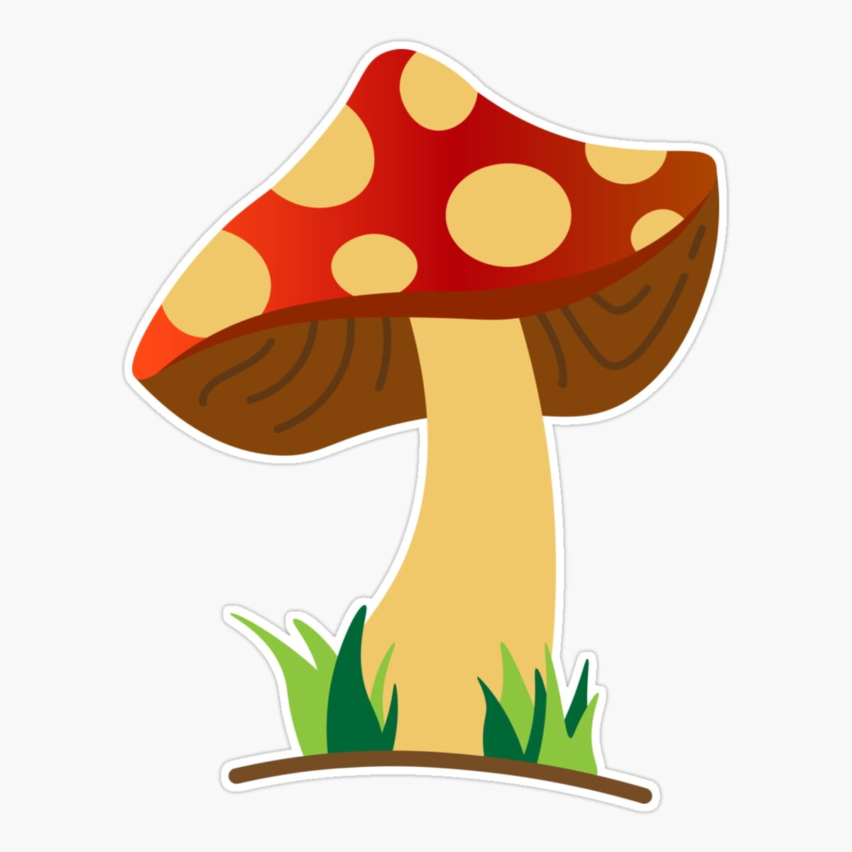 Stickly Cute Lil Mushroom Guy Sticker, Phone Decal Water Bottle ...