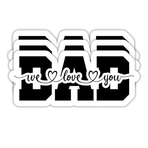 Stickly Dad We Love You Sticker, Dad Father Papa Stickers Vinyl Decals ...