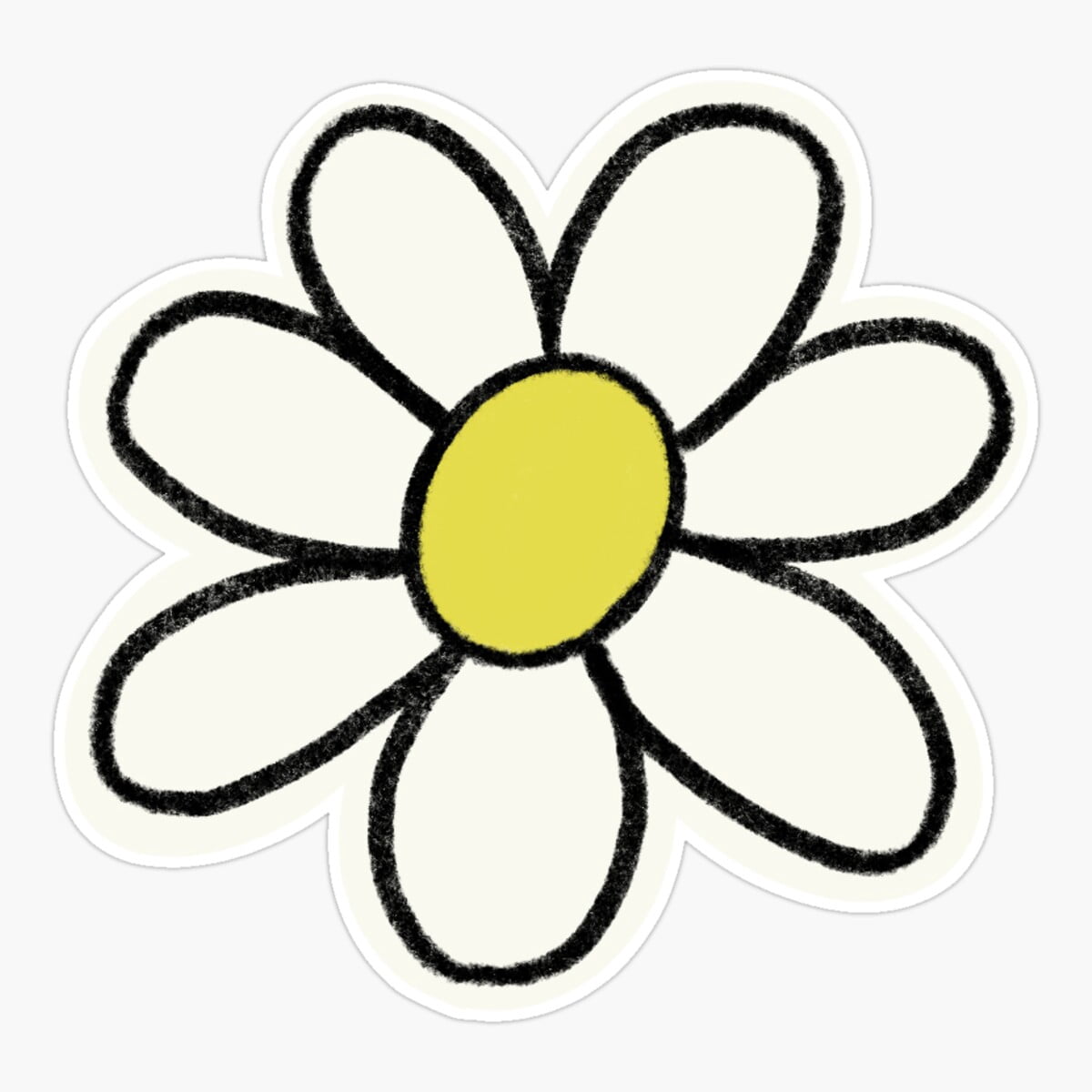 Stickly Daisy Sticker, Phone Decal Water Bottle Stickers Car Decals ...