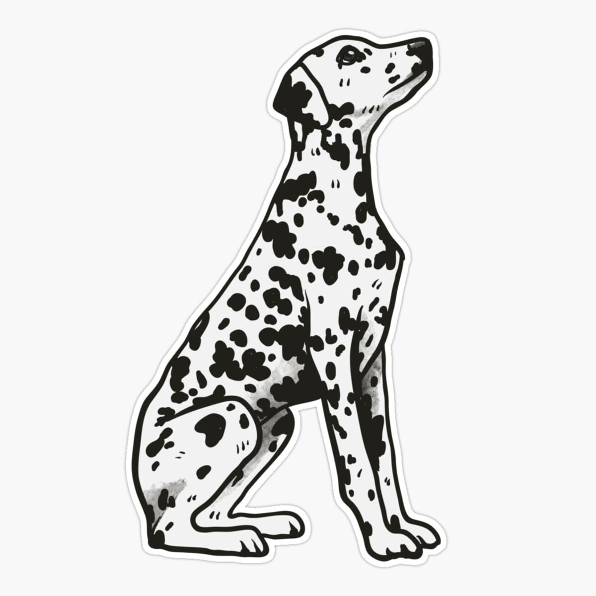 Stickly Dalmatian Dog Design Sticker, Phone Decal Water Bottle Stickers ...