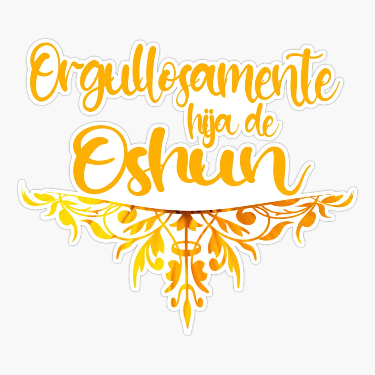 Stickly Daughter Of Oshun Yalorde Yoruba Santeria Sticker, Phone Decal ...