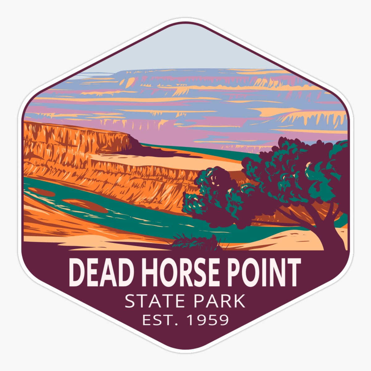 Stickly Dead Horse Point State Park Utah Sticker, Phone Decal Water ...