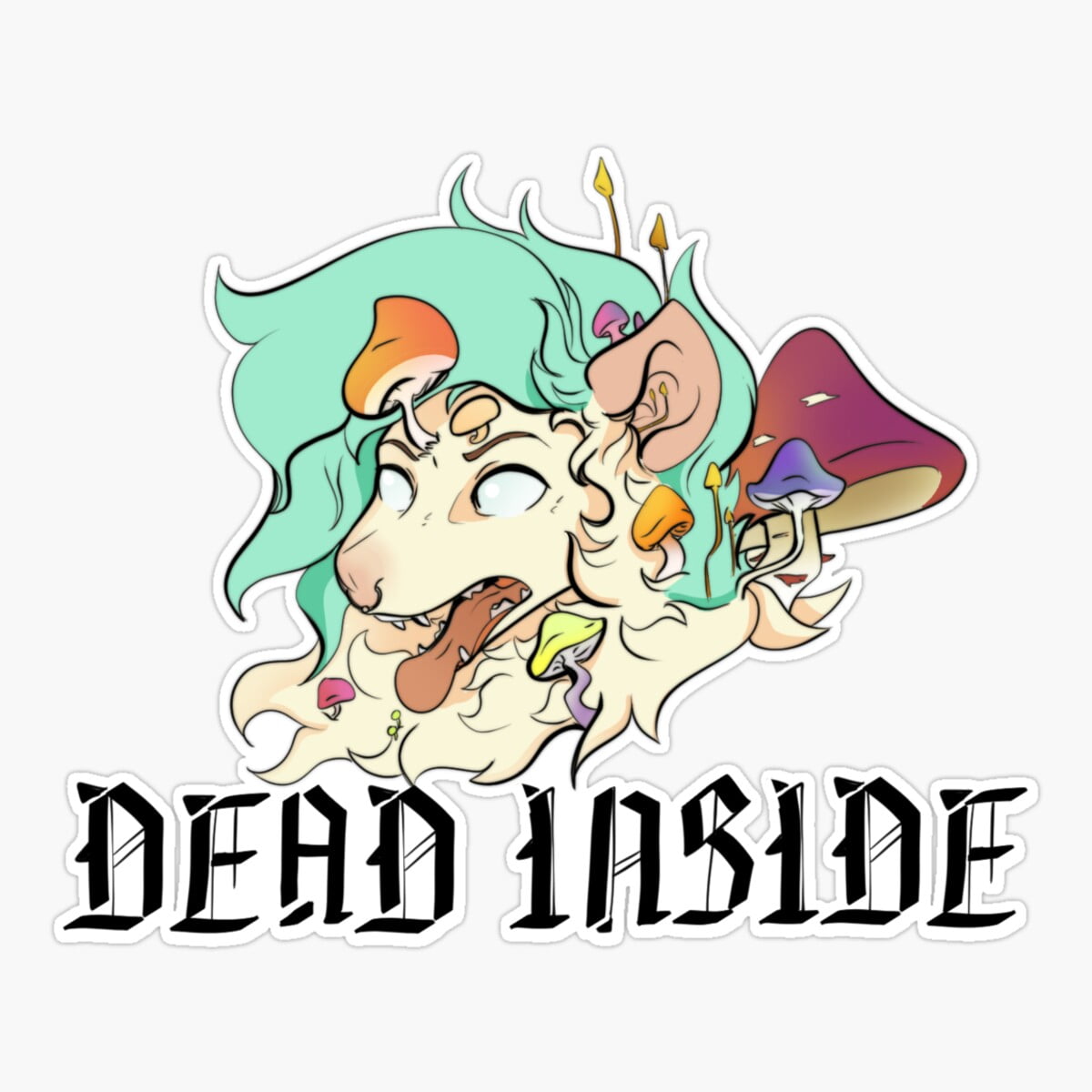 Stickly Dead Inside Sticker, Phone Decal Water Bottle Stickers Car ...