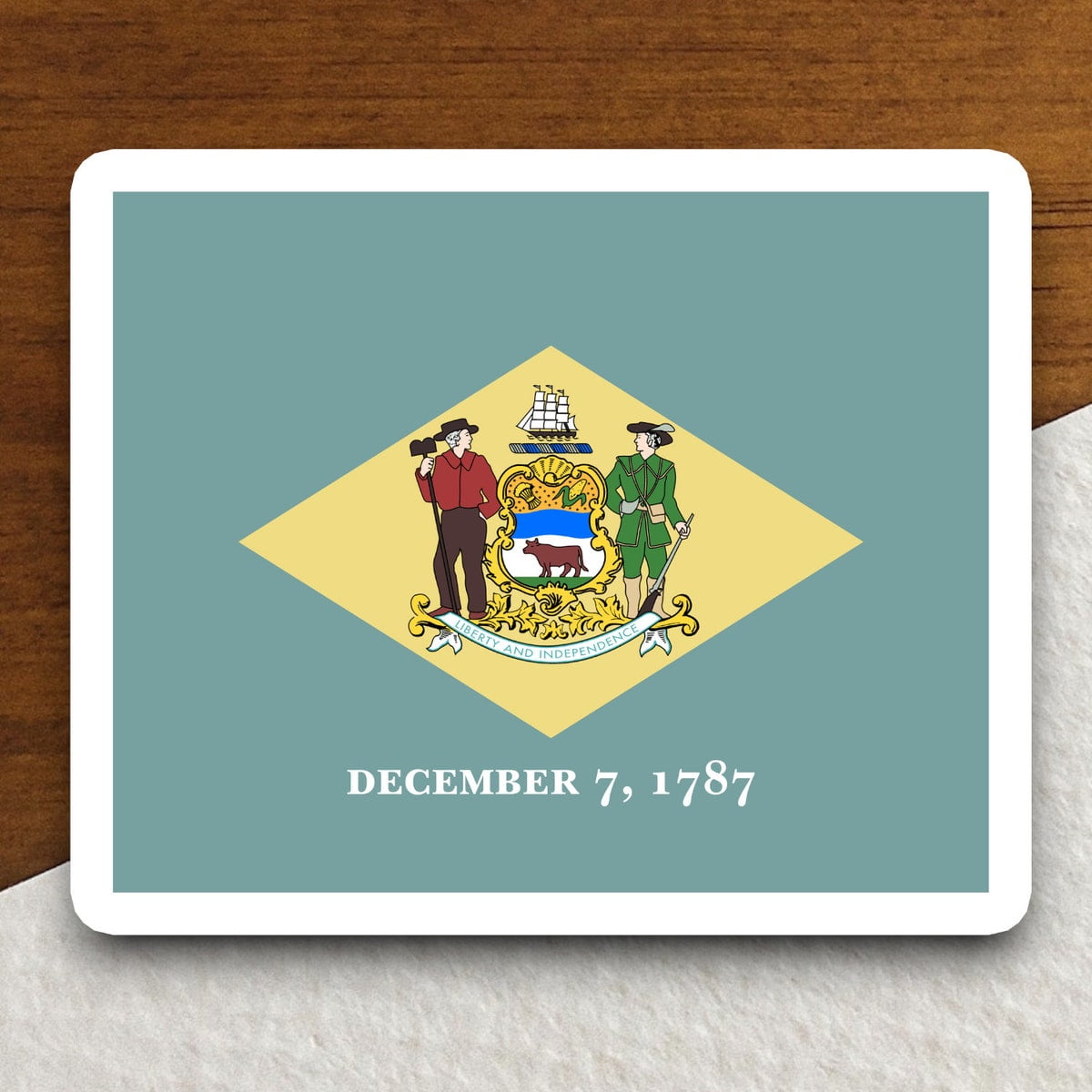 Stickly Delaware State Sticker, Delaware Flag Sticker, Pennant Sticker ...