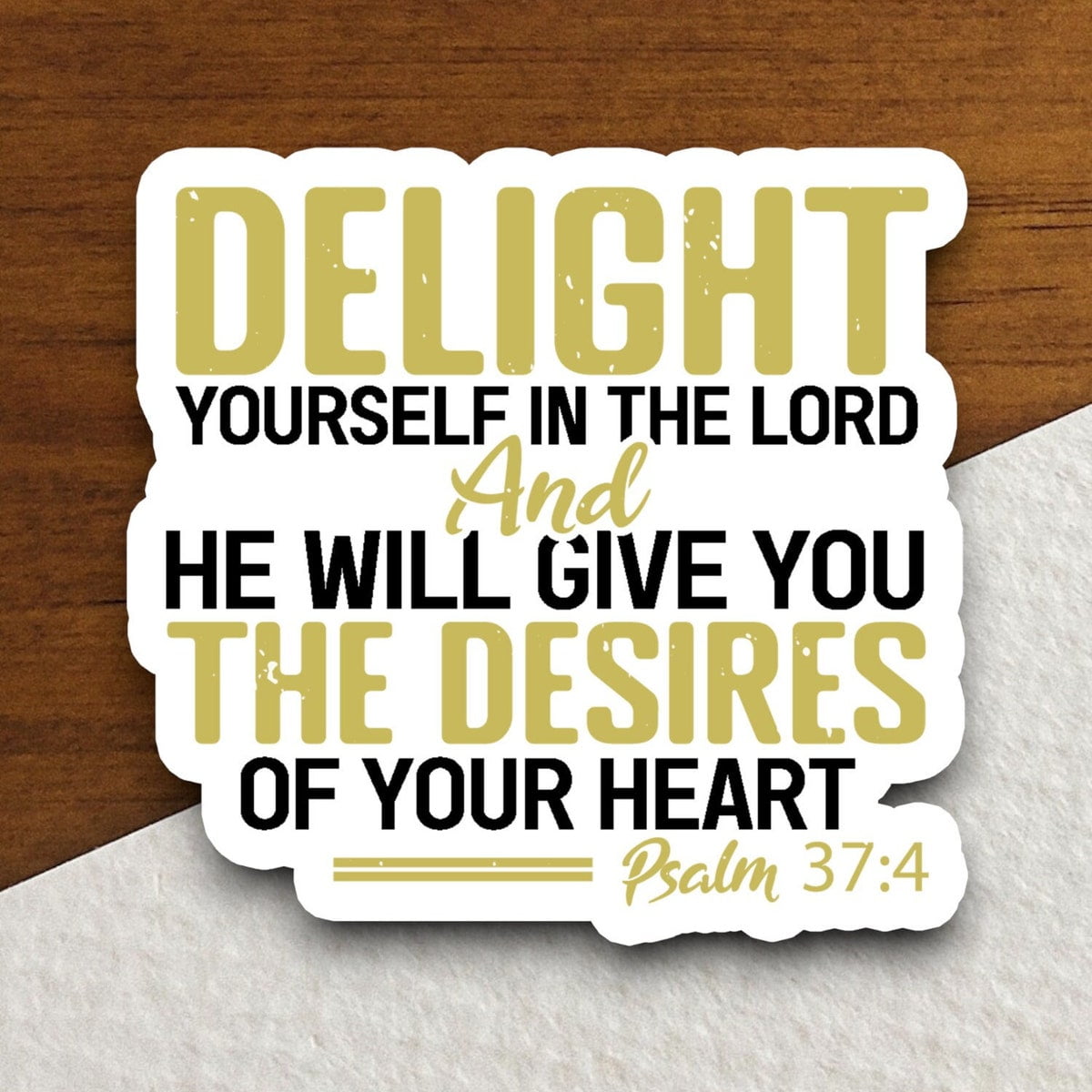 Stickly Delight Yourself In The Lord Sticker, Religious Sticker, Faith ...