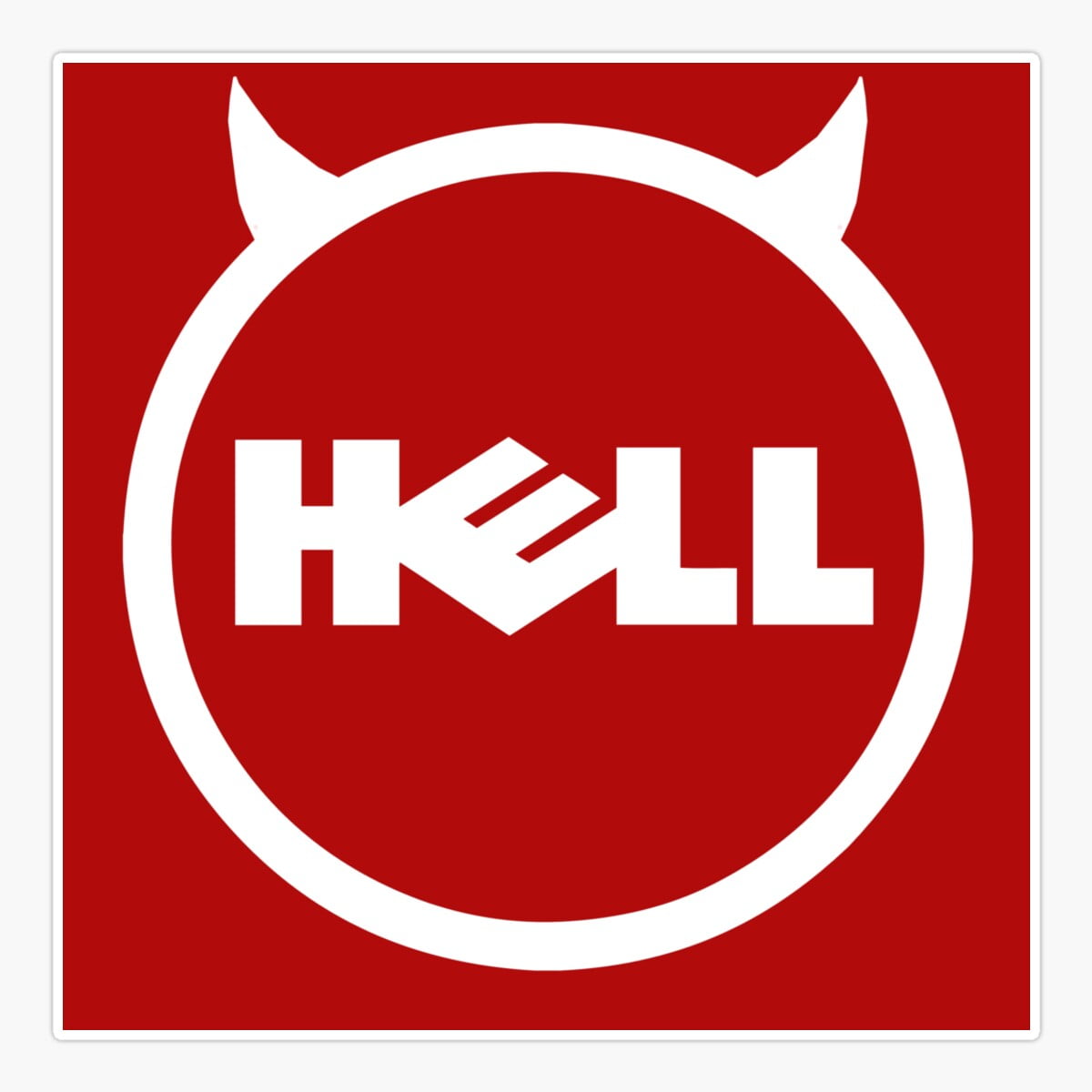 Stickly Dell Hell (Red) Sticker, Phone Decal Water Bottle Stickers Car ...