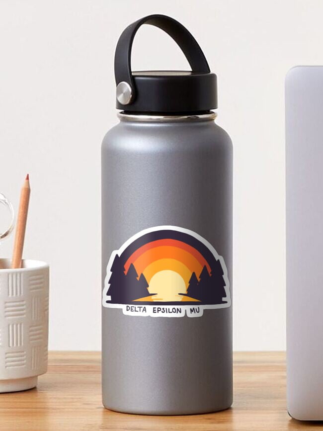 Stickly Delta Epsilon Mu Sunset Sticker, Phone Decal Water Bottle ...