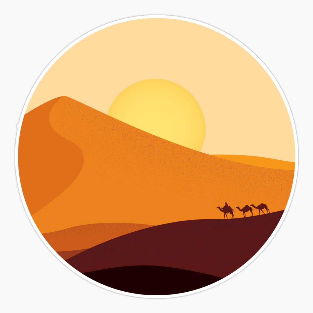 Stickly Desert Horizon Sticker, Phone Decal Water Bottle Stickers Car ...