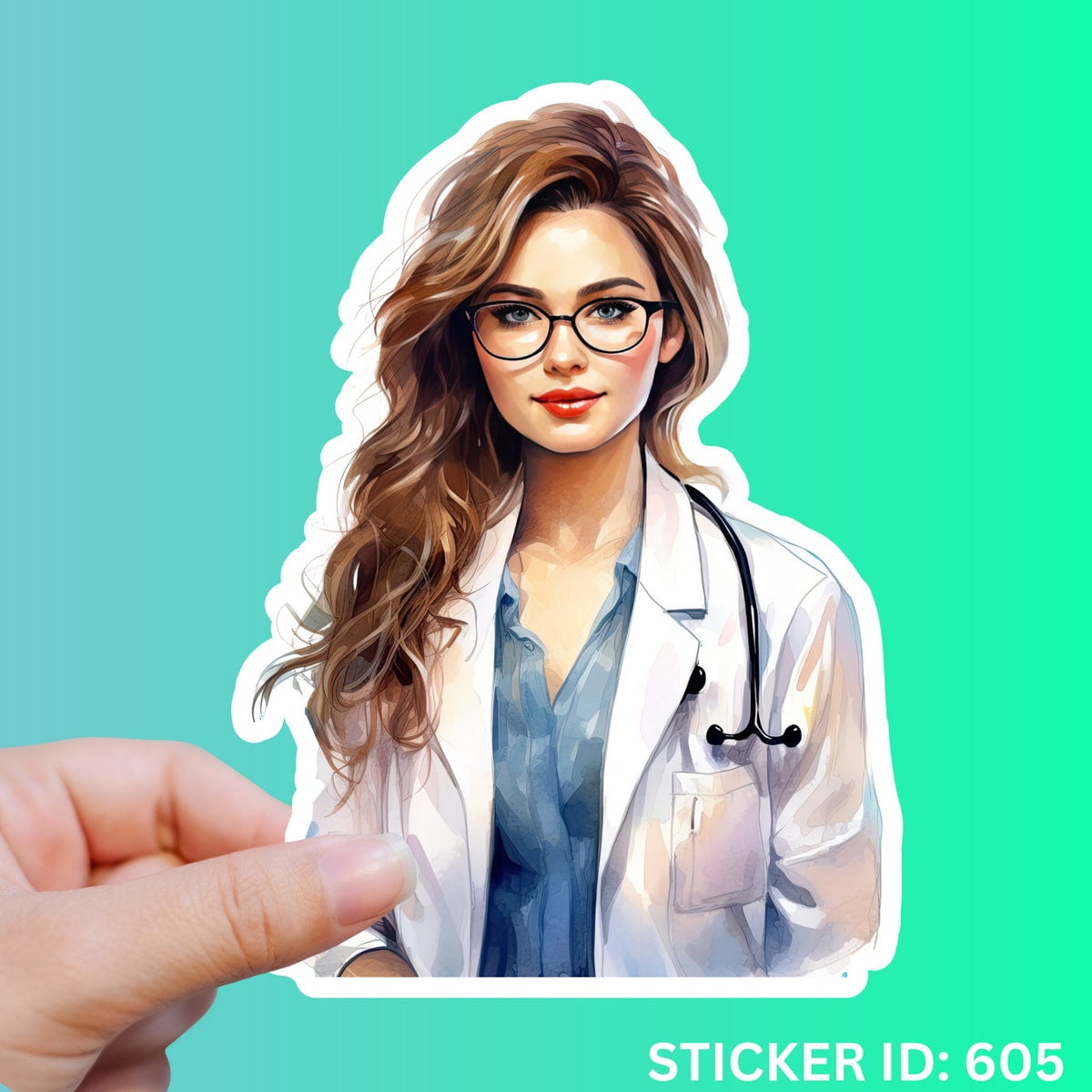 Stickly Doctor Sticker Nurse Medical Doctor Medical Student Ems Vintage Nurse White Sticker ...