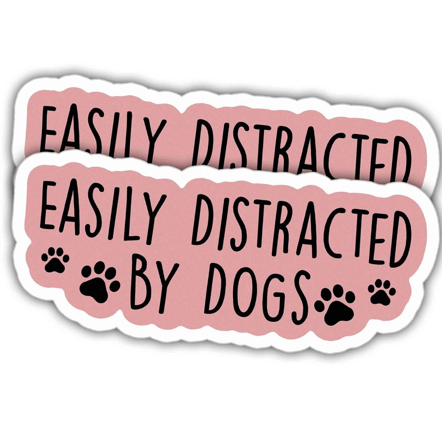 Stickly Dog Lover Stickers Dog Decals Easily Distracted by Dogs Vinyl ...