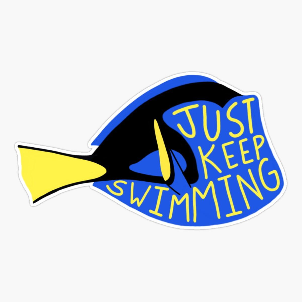 Stickly Dory Quote Sticker, Phone Decal Water Bottle Stickers Car ...