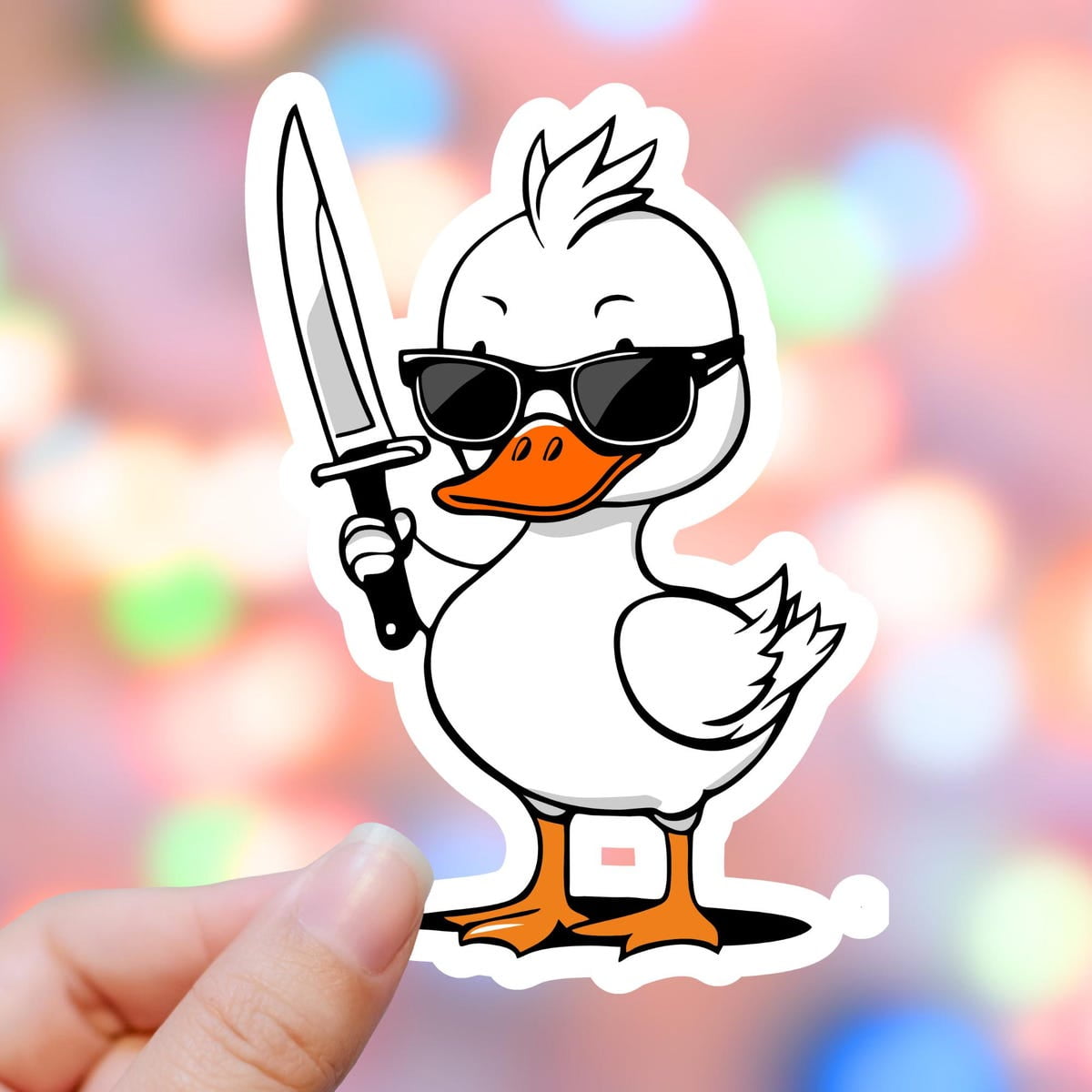 Stickly Duck Sticker, Funny Sticker, Laptop Sticker, Ducks, Dont Duck ...
