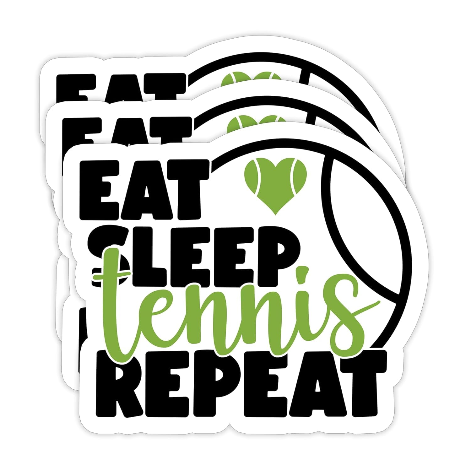 Stickly Eat Sleep Tennis Repeat Sticker, Tennis Stickers Decals, Tennis ...