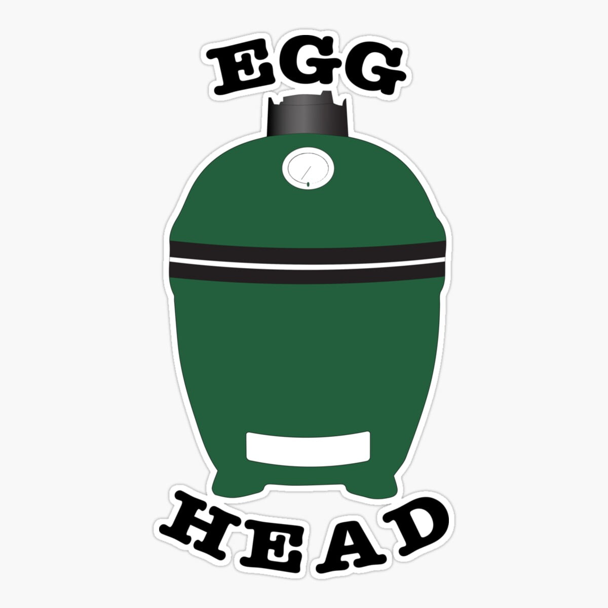 Stickly Egg Head Funny Dad Bbq Grilling Sticker, Phone Decal Water ...